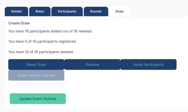 How To Create The Draw - Match Play World
